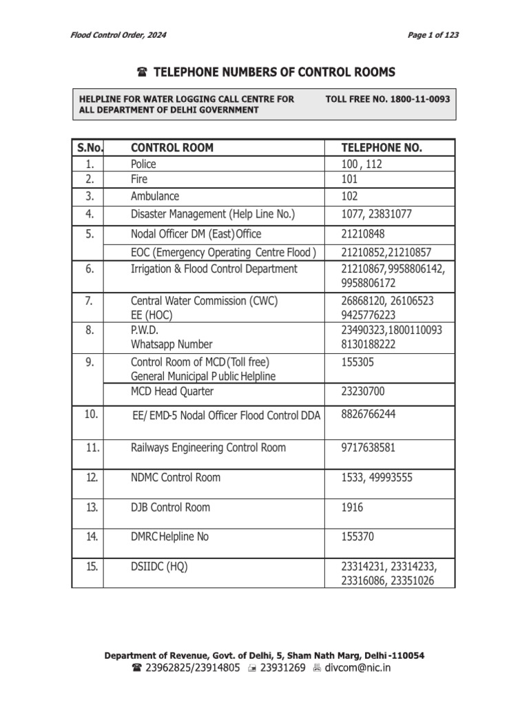 Delhi Flood Control Measures 2024 | PDF | River | Home & Garden