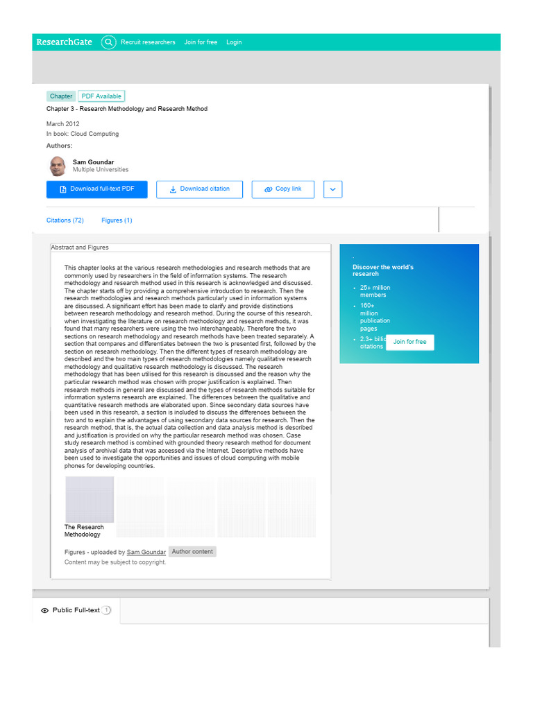 (PDF) Chapter 3 - Research Methodology and Research Method | PDF