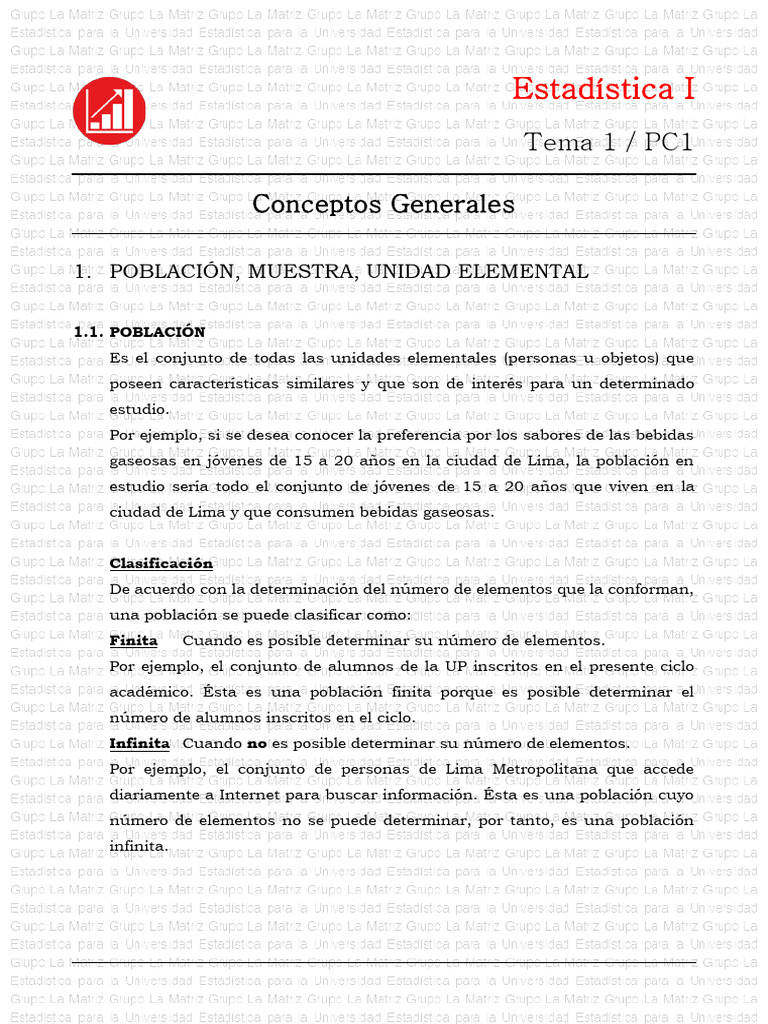 Teoria Estadistica para PC1 | PDF