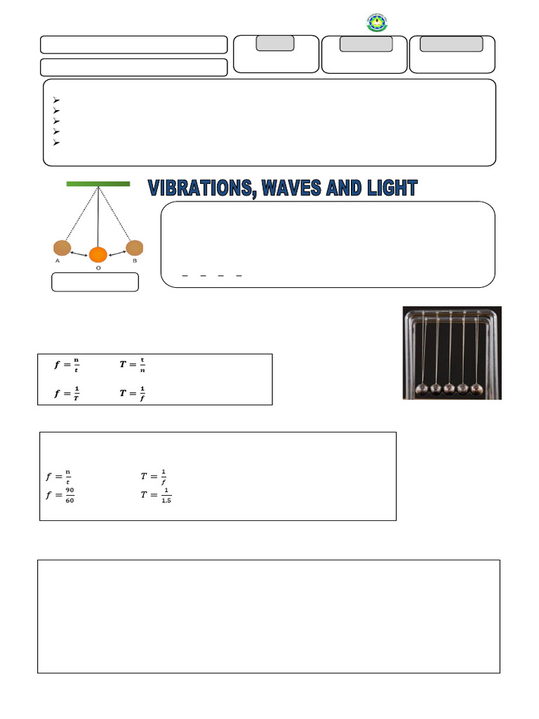 9.1.Science.Vibration Waves and Light | PDF