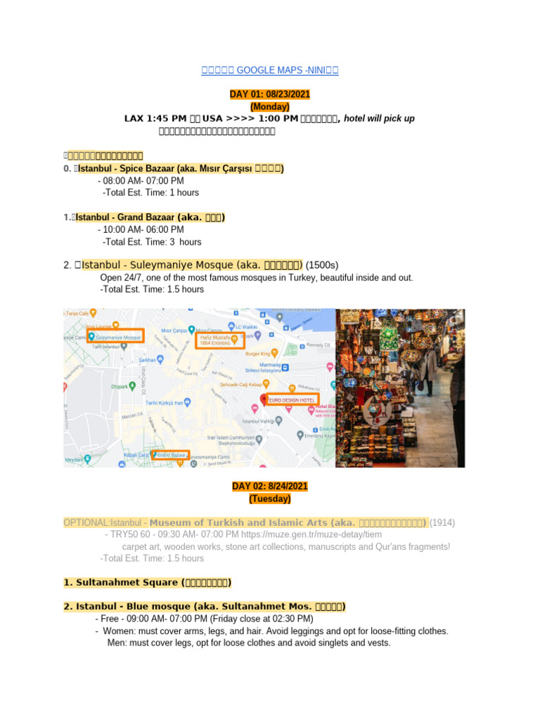 Istanbul Plans | PDF