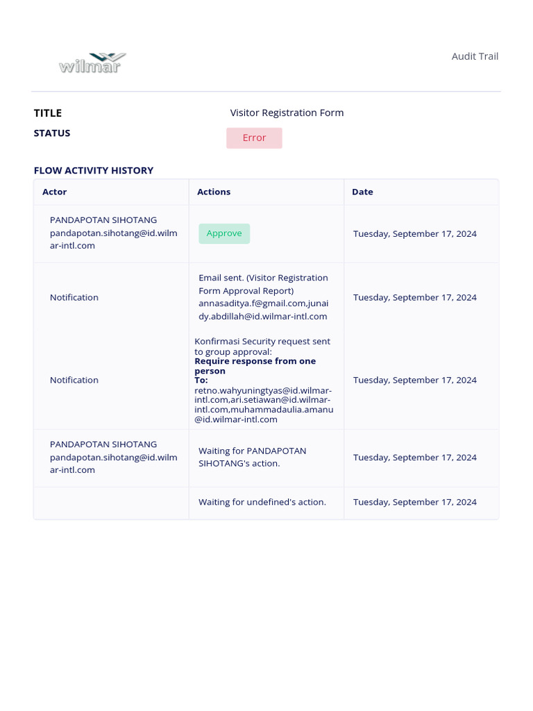 Approval Visitor | PDF