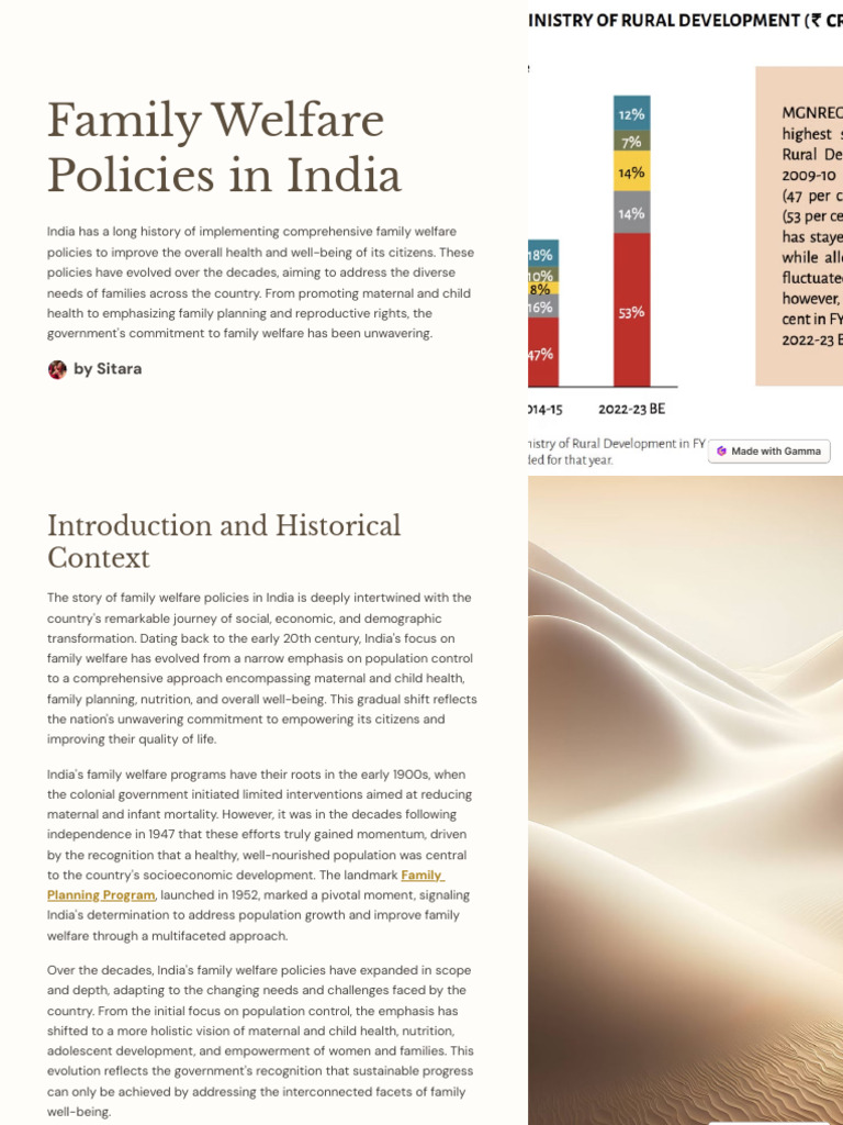 Family Welfare Policies in India | PDF