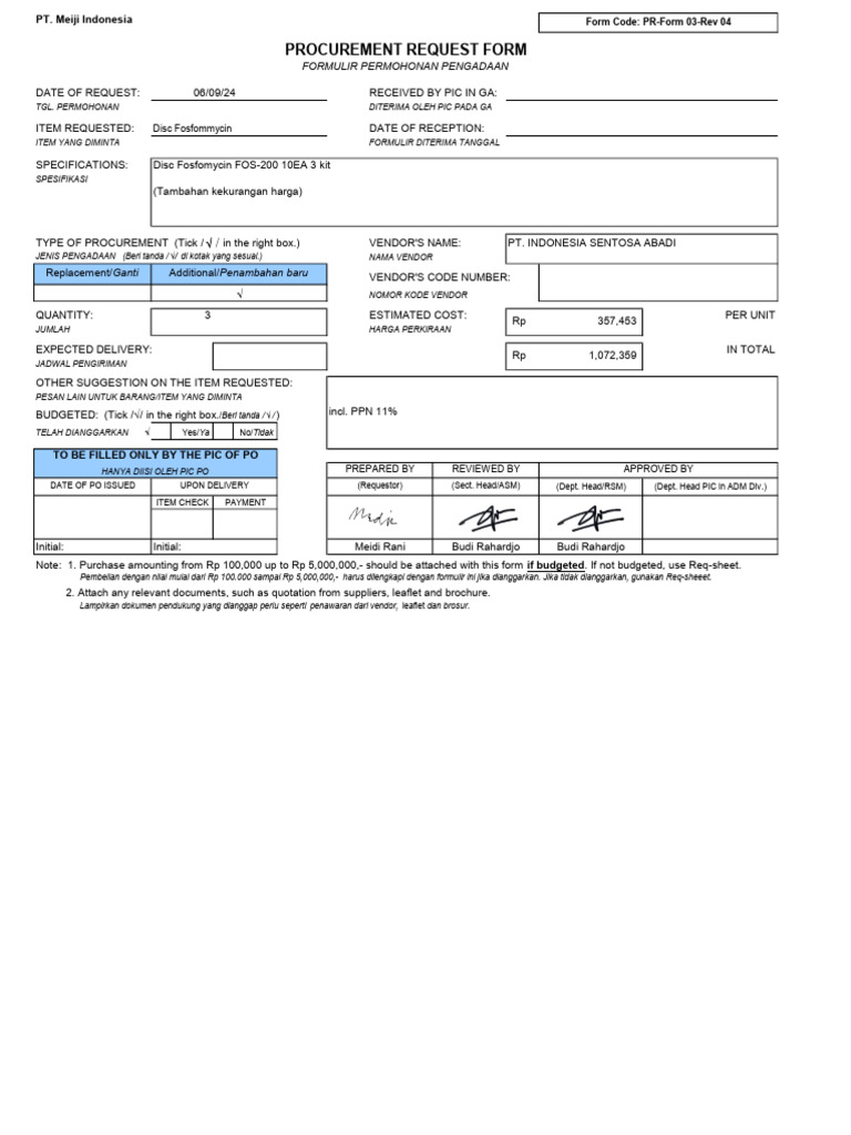 PR Form Brosur Ezero (Sept) | PDF
