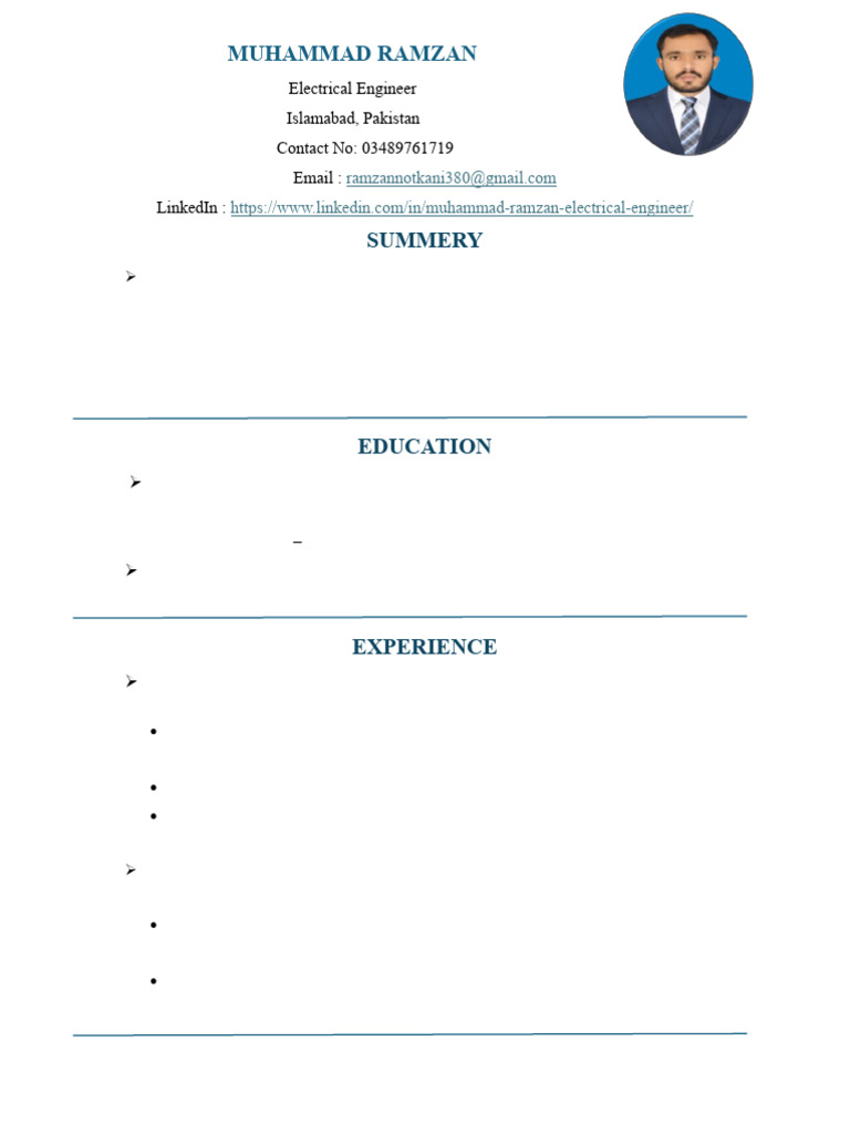 Muhammad Ramzan CV | PDF