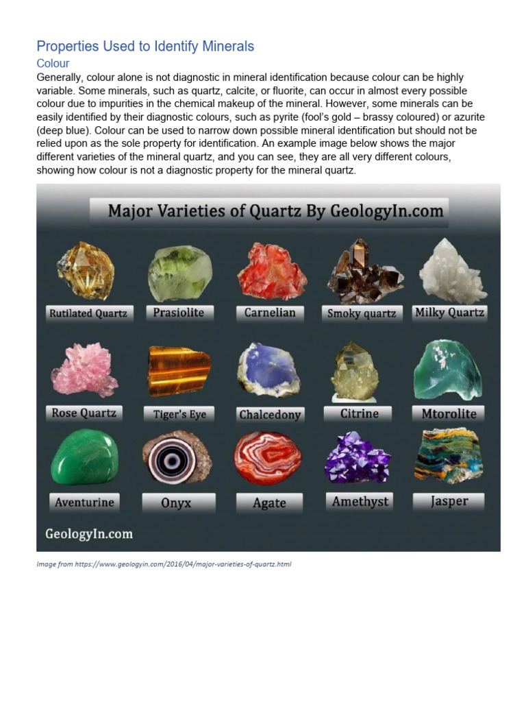 Mystery Minerals Guidebook | PDF | Minerals | Social Science