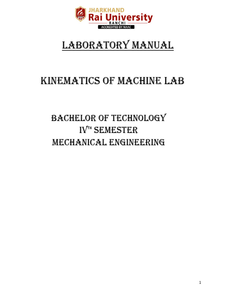 Kinematics of Machine | PDF