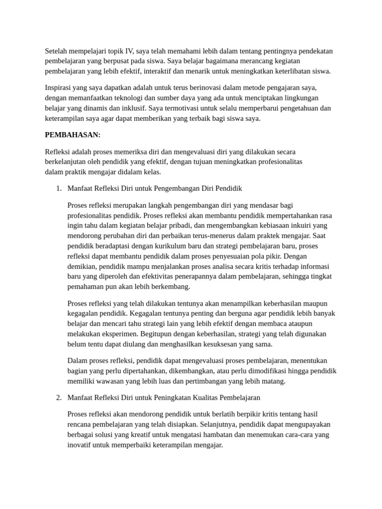 Setelah Mempelajari Topik IV | PDF