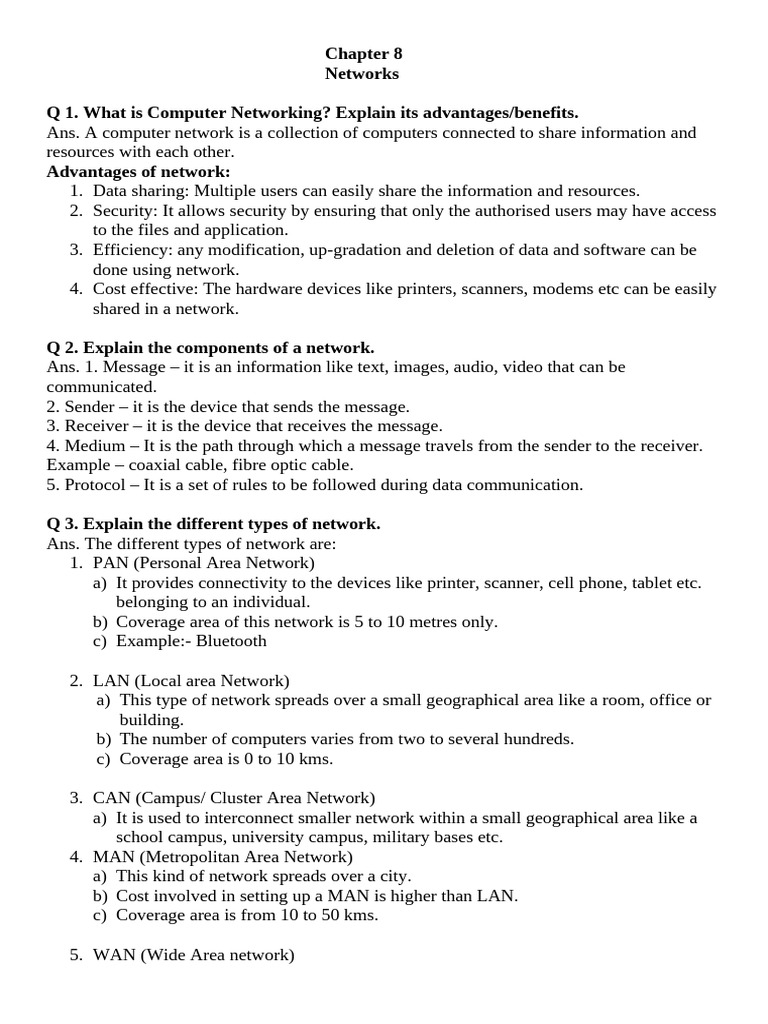 1 3615 Class 8 - CH 8-Networks | PDF