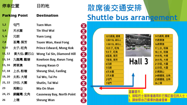 Shuttle Bus Arrangement | PDF