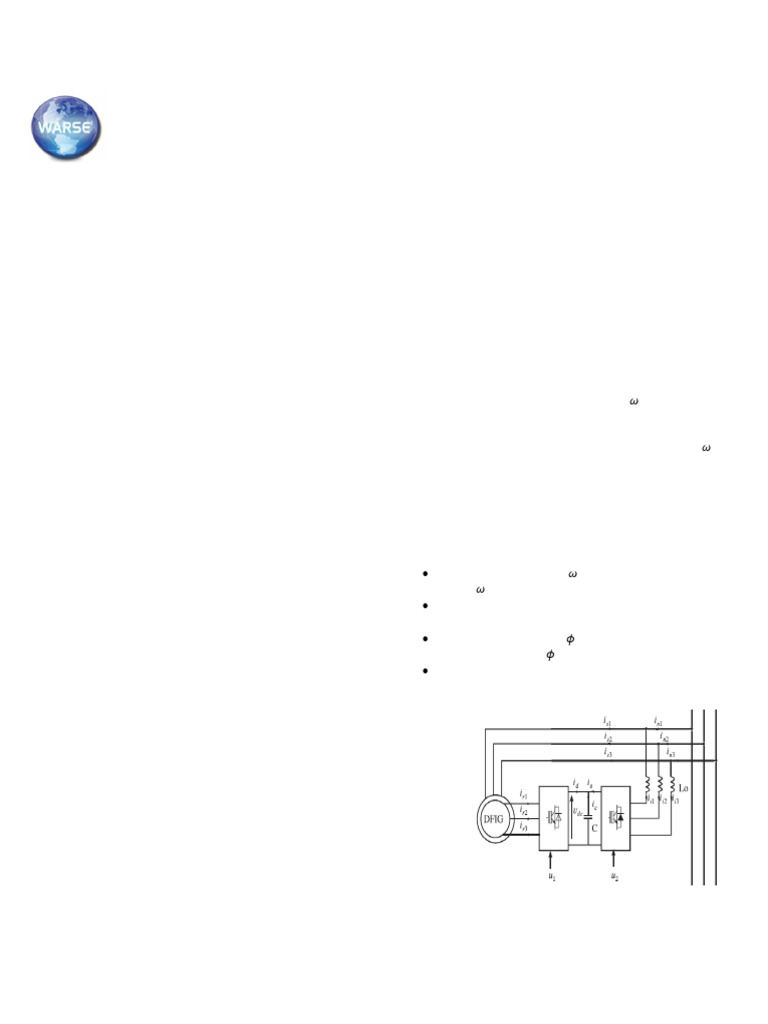 Control of WECS Involving DFIG Using Backstepping | PDF
