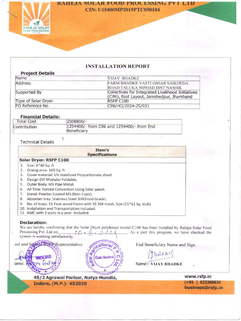 Vijay Bhadke Location Ojhar | PDF