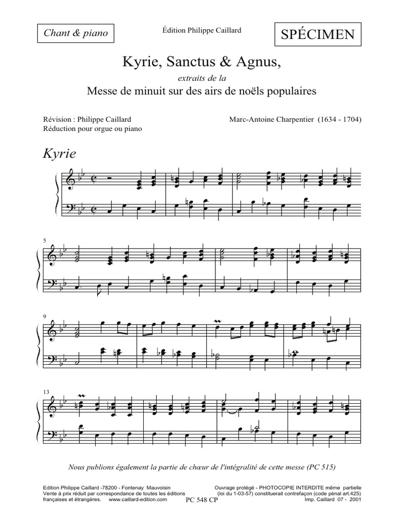 Kyrie, Sanctus & Agnus | PDF