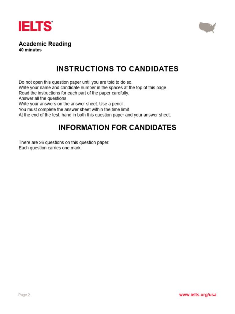 Reading_Sample Placement Test | PDF
