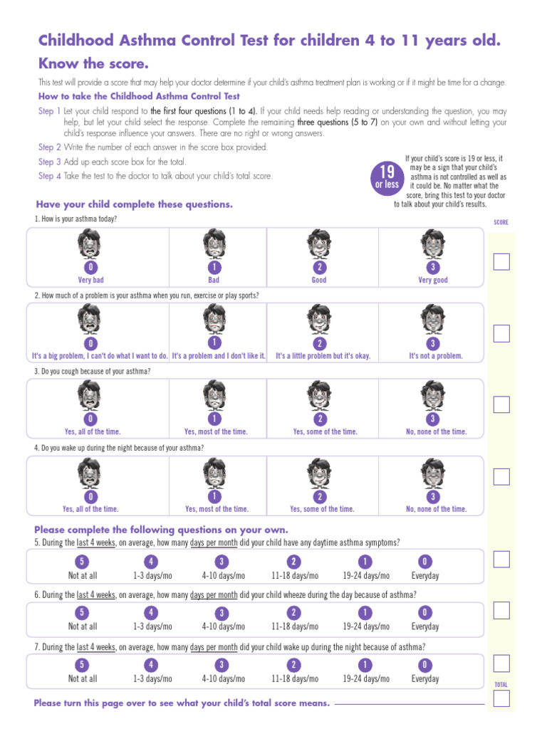 Asthma Control Test | PDF