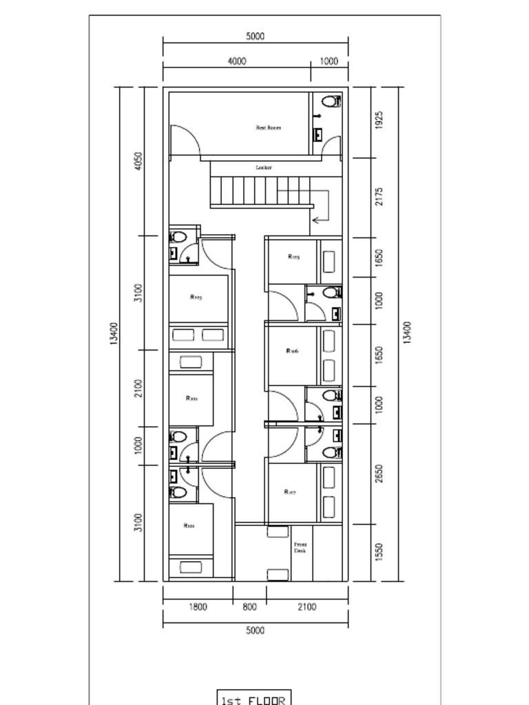 Denah LT 1 Lapangan | PDF