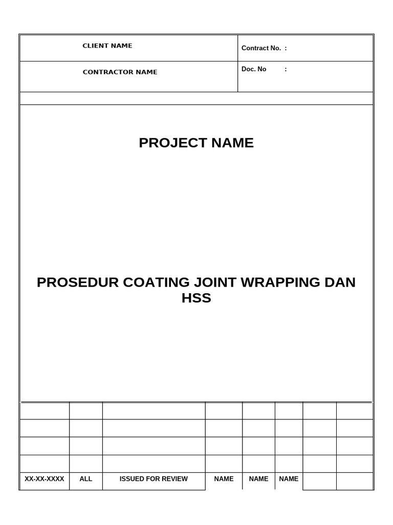 PROSEDUR COATING JOINT WRAPPING DAN HSS | PDF