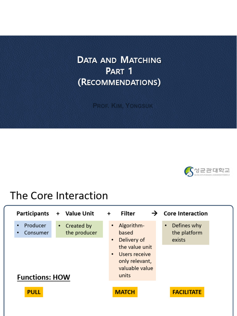 [Class Slides] W6.1 Data and Matching (Part 1) | PDF