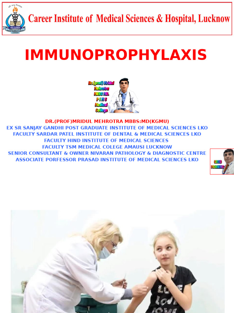 IMMUNOPROPHYLAXIS | PDF