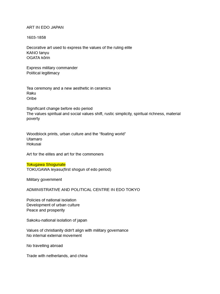 Sem 2 Week 6 - Art in Edo Japan 26 - 08 | PDF