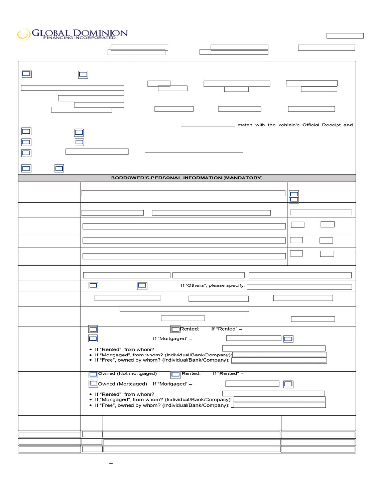 LOAN APPLICATION FORM Rev January 2024 | PDF