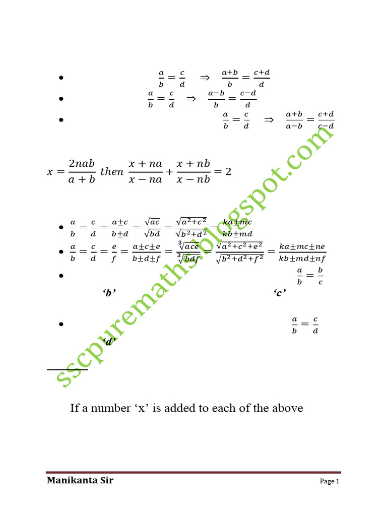 Componendo÷ndo | PDF