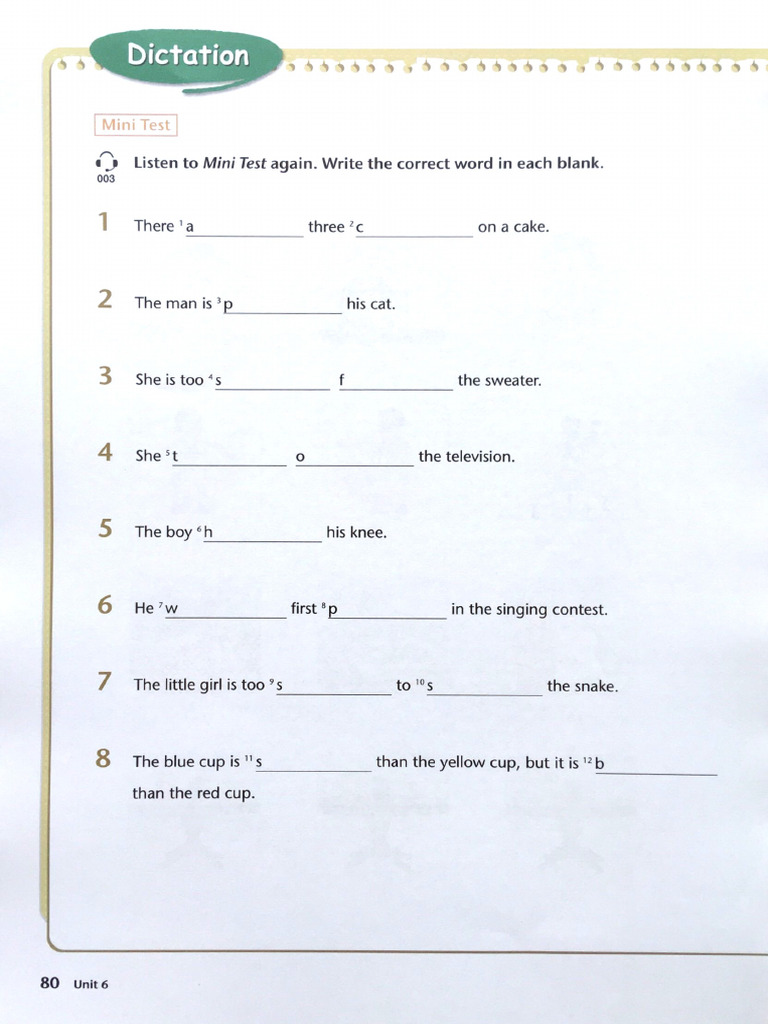 Dictation Practice Test Part 1 | PDF