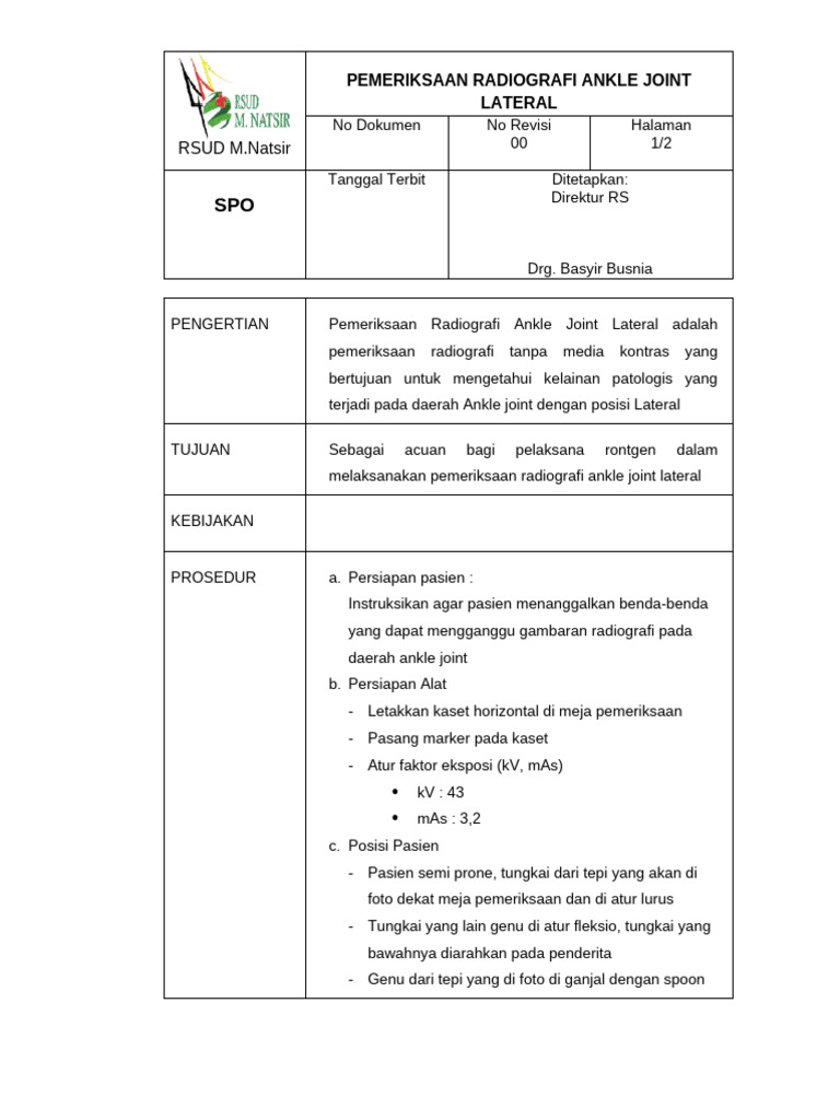 SPO Ankle Joint Lateral | PDF | Ankle | Skeletal System