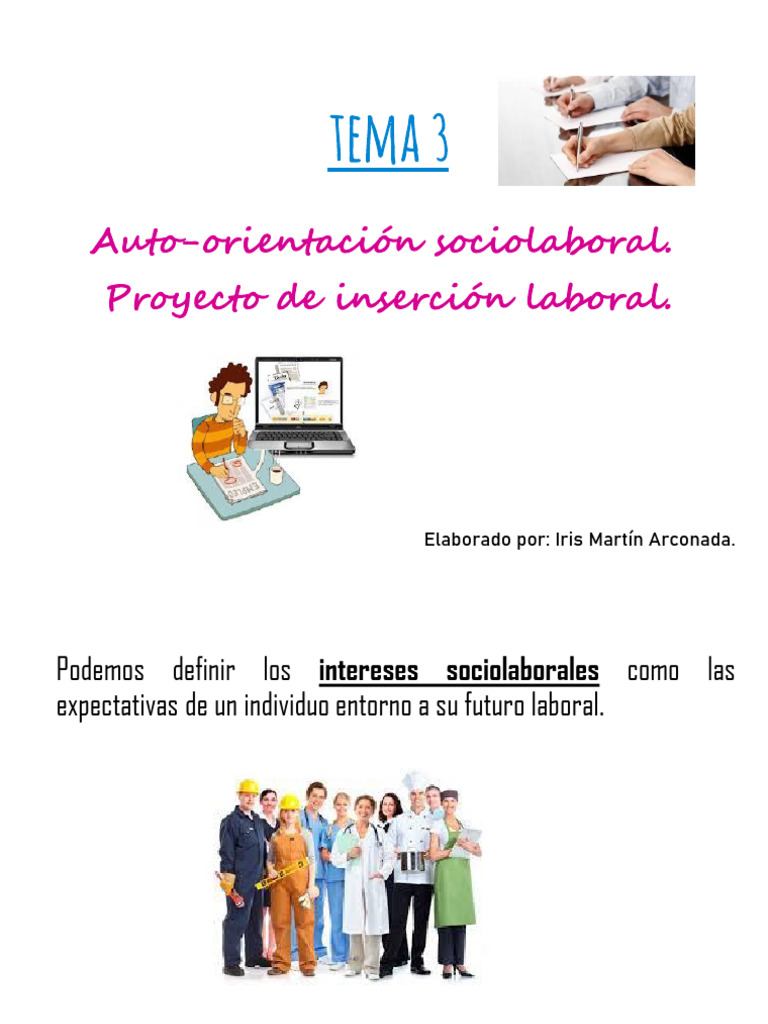 Tema 3 Fol II 2o FPB Diapositivas Del Profesor Auto Orientacion Sociolaboral. Proyecto de ...