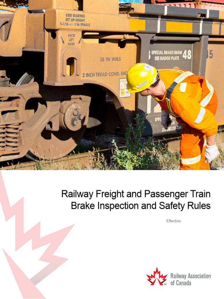 Railway Freight and Passenger Train Brake Inspection and Safety Rules ...