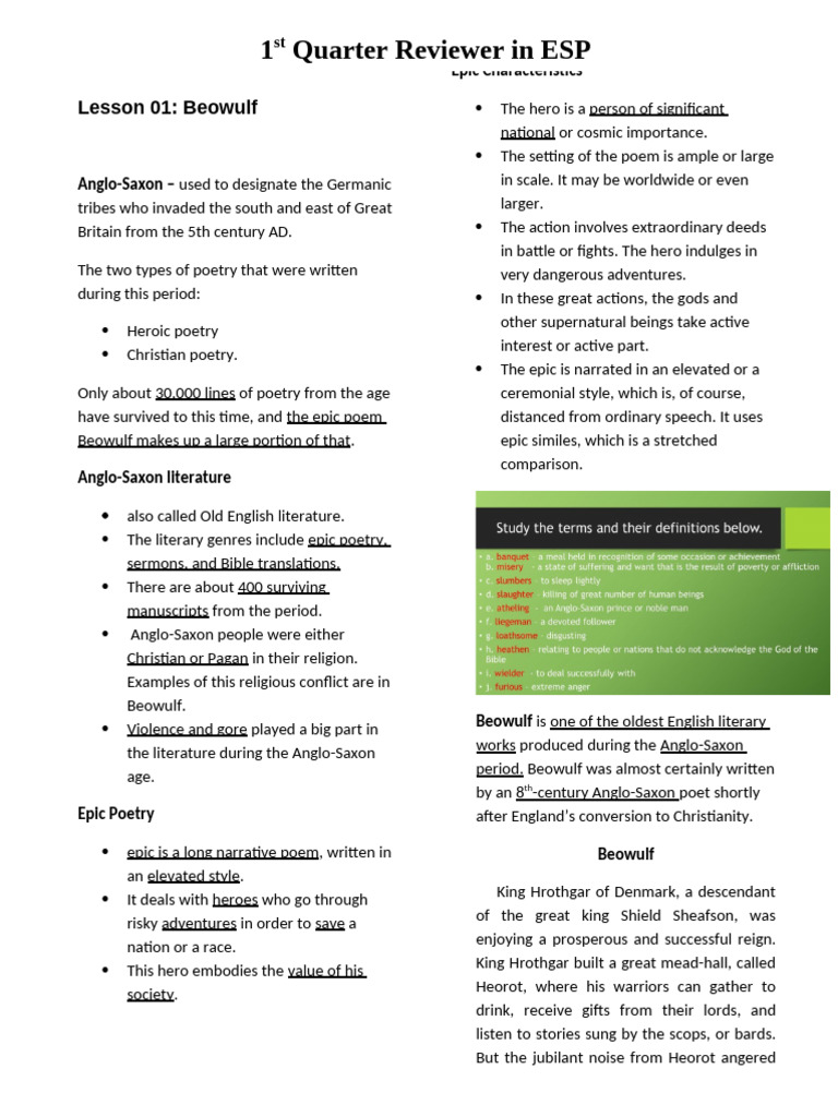 Reviewer in English 1 | PDF