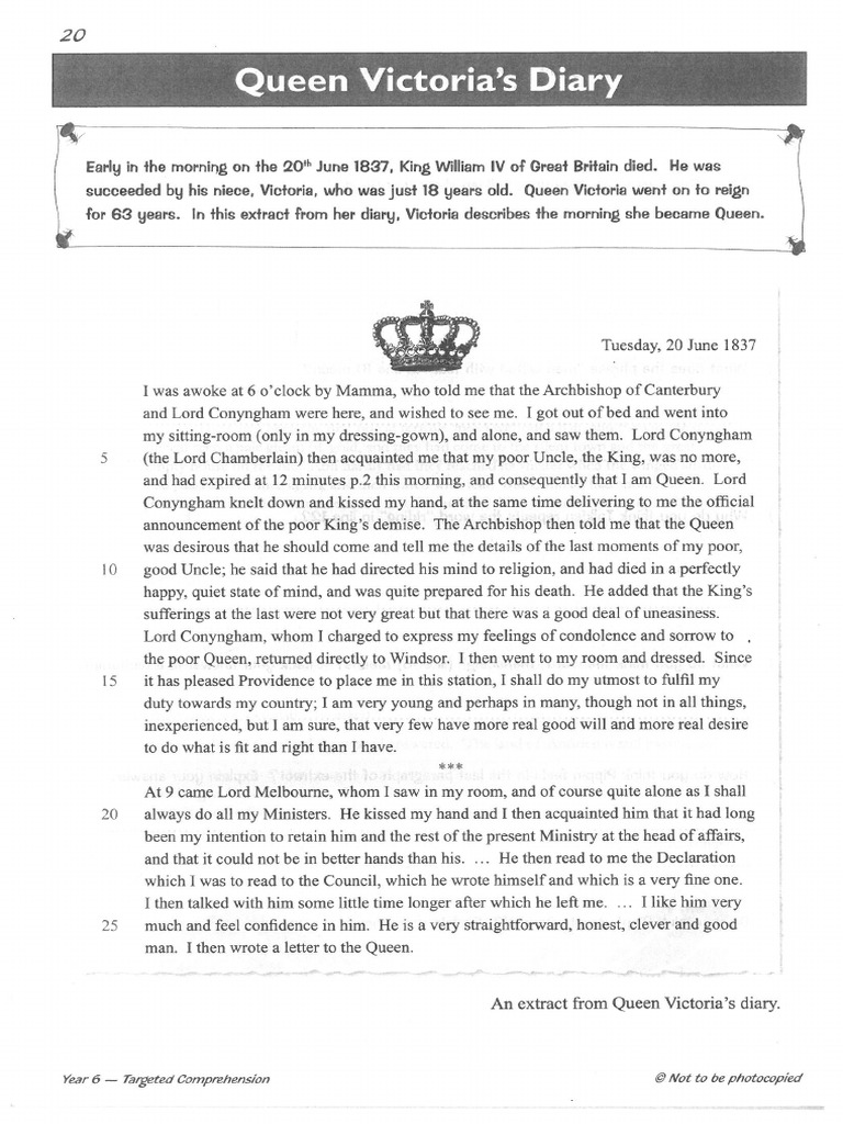 Queen Victorias Diary | PDF