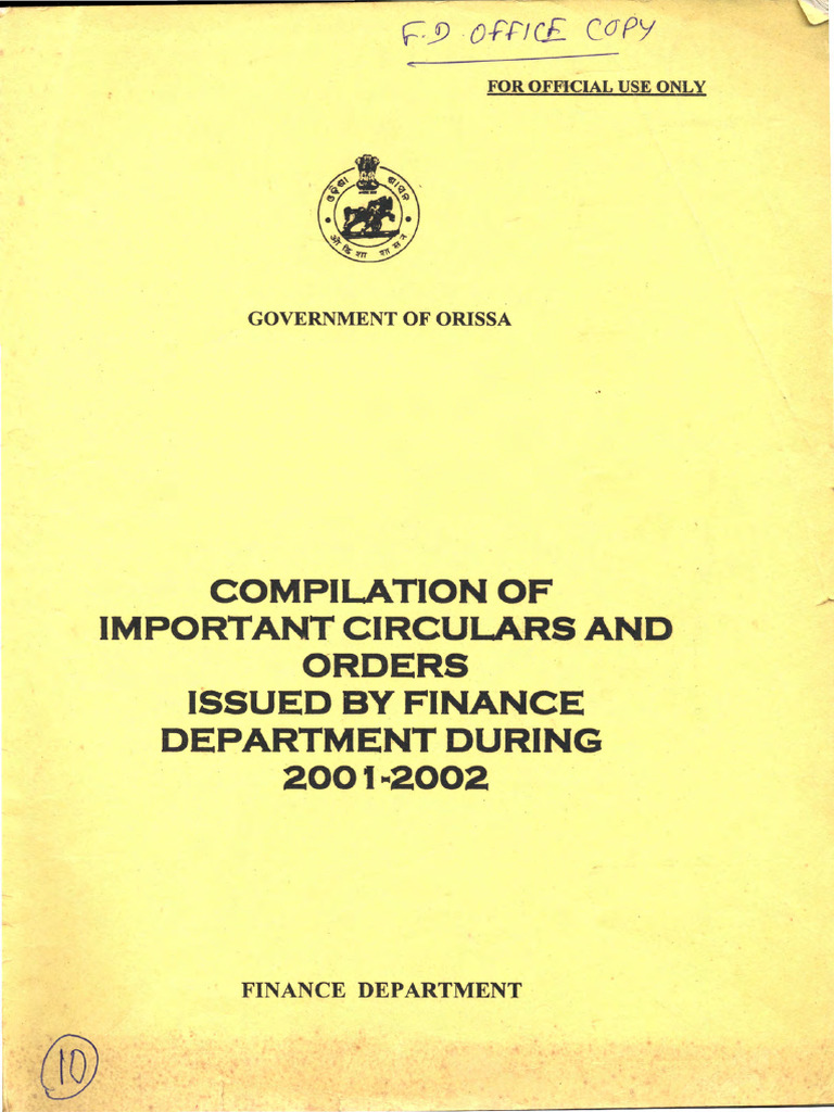 2001 02 F.D. Circulars | PDF