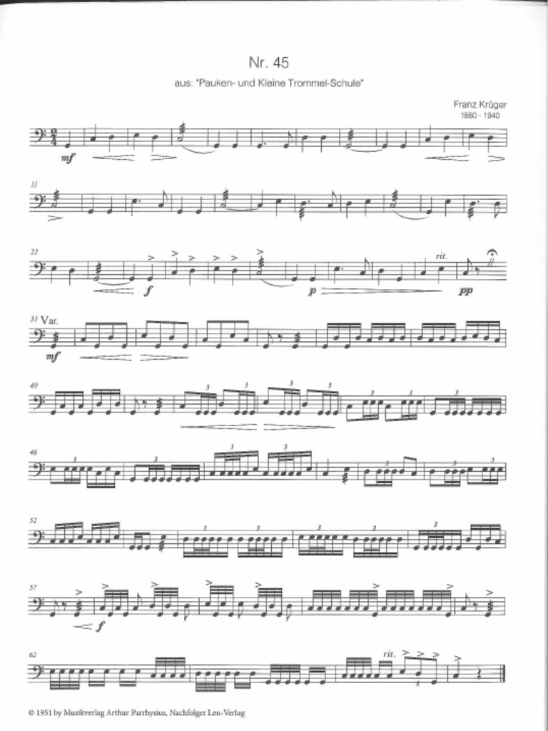 Krüger - Et. 45 Pauken | PDF
