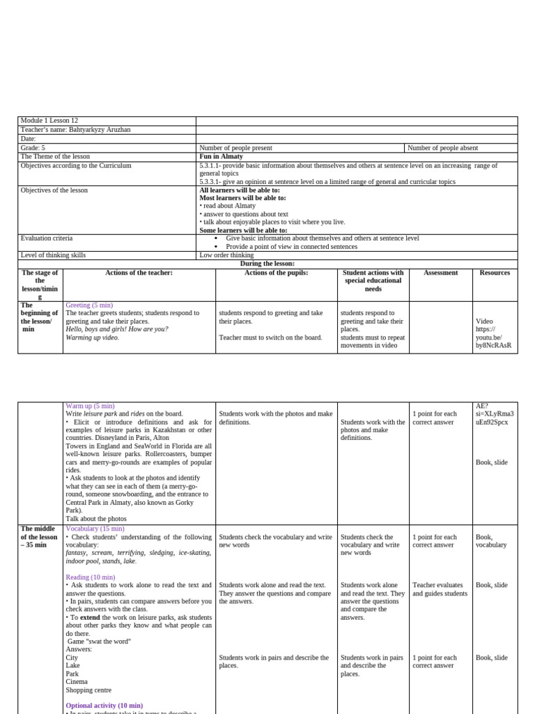 Module 1 Lesson 12 | PDF