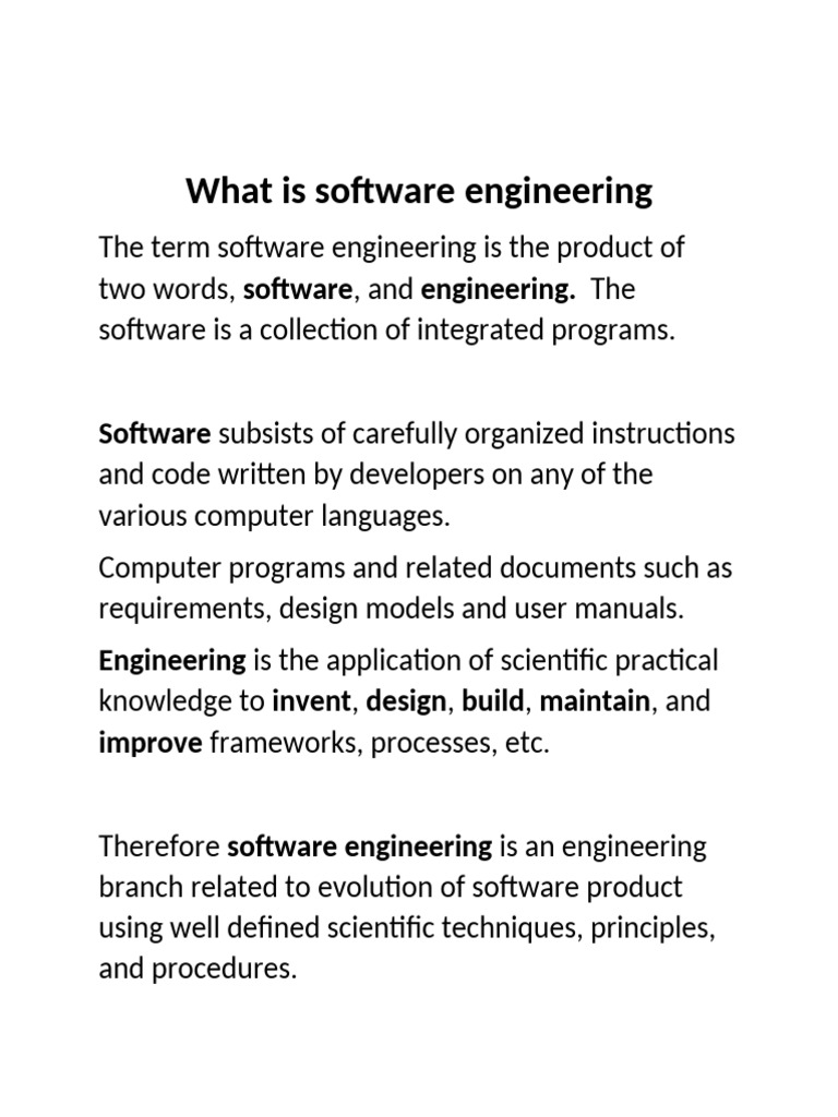 What is Software Engineering | PDF