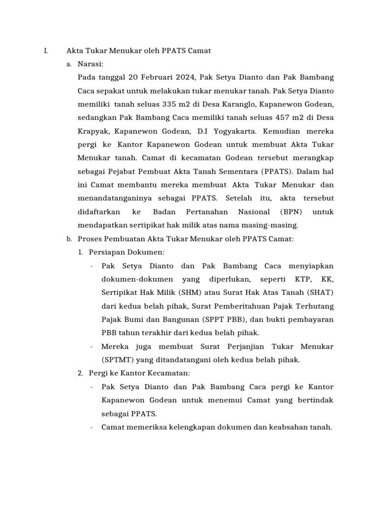 Akta Tukar Menukar | PDF