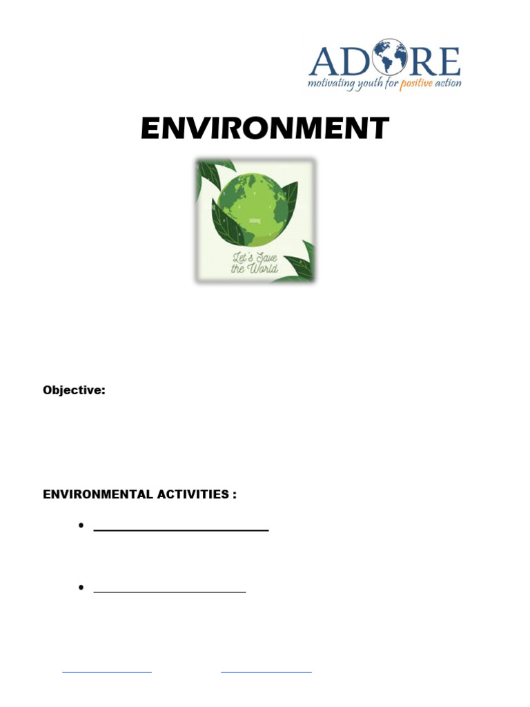 Environment Concept Note | PDF