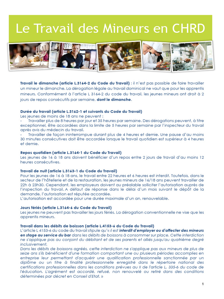 Le Travail Des Mineurs | PDF