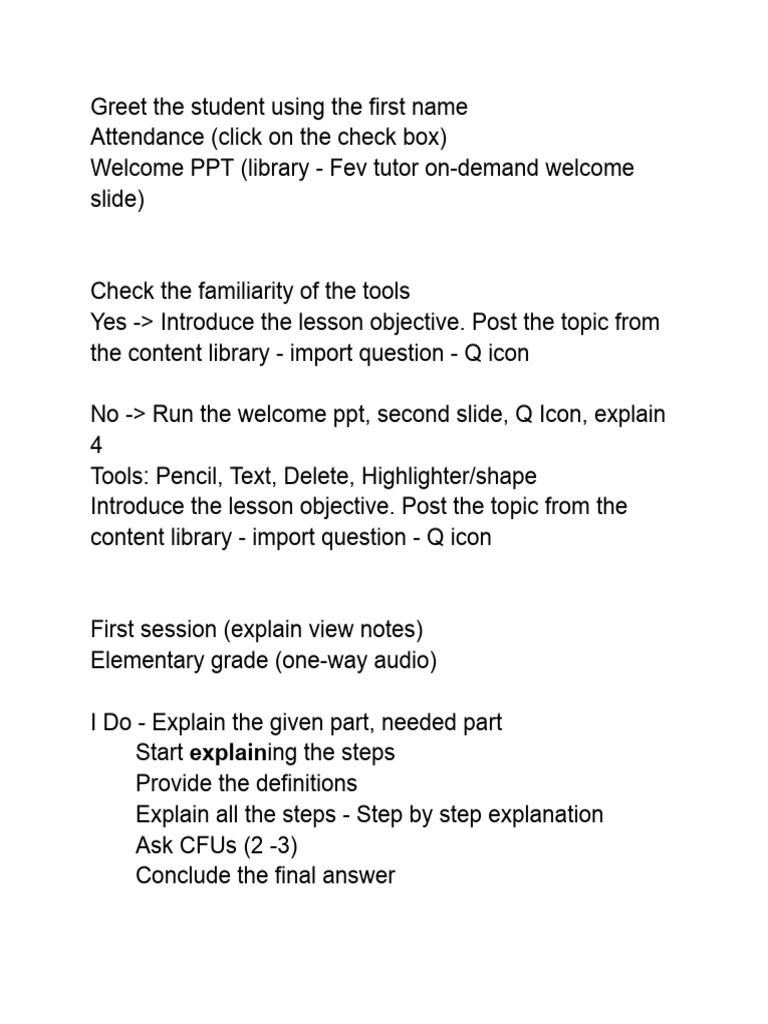 Session Flow + Report Format | PDF