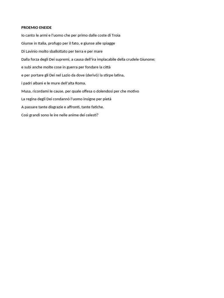 Proemio Eneide | PDF