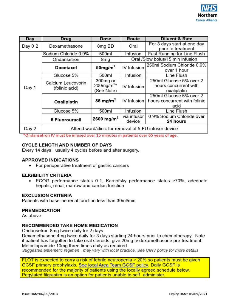 Flot regimen for oncology | PDF