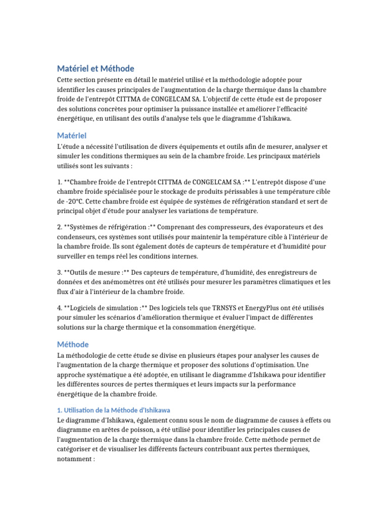 Materiel Et Methode Explicit | PDF