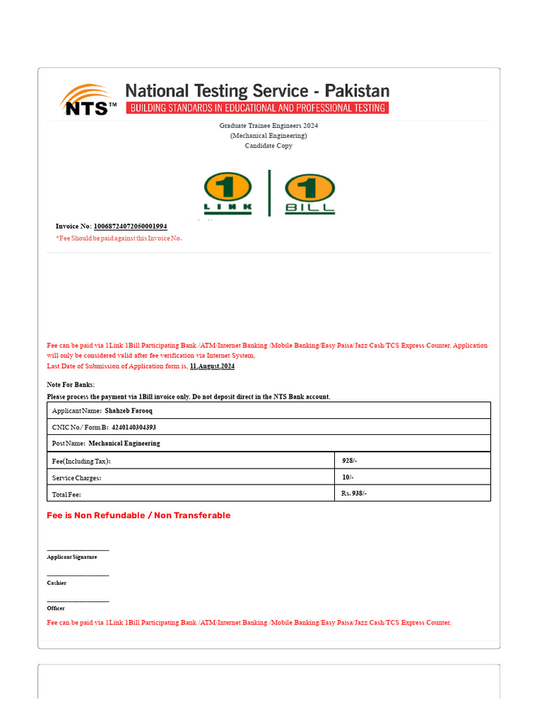NTS - Candidate (Portal) New | PDF