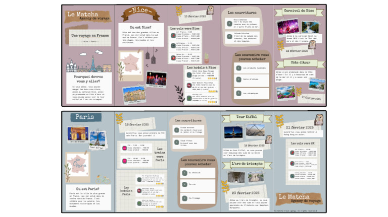 French project - holiday brochure - Paris, Nice | PDF