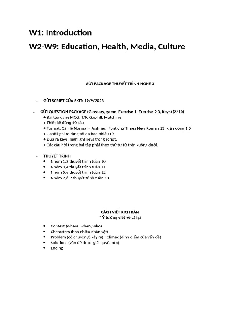 Thuyết trình nghe 3 | PDF