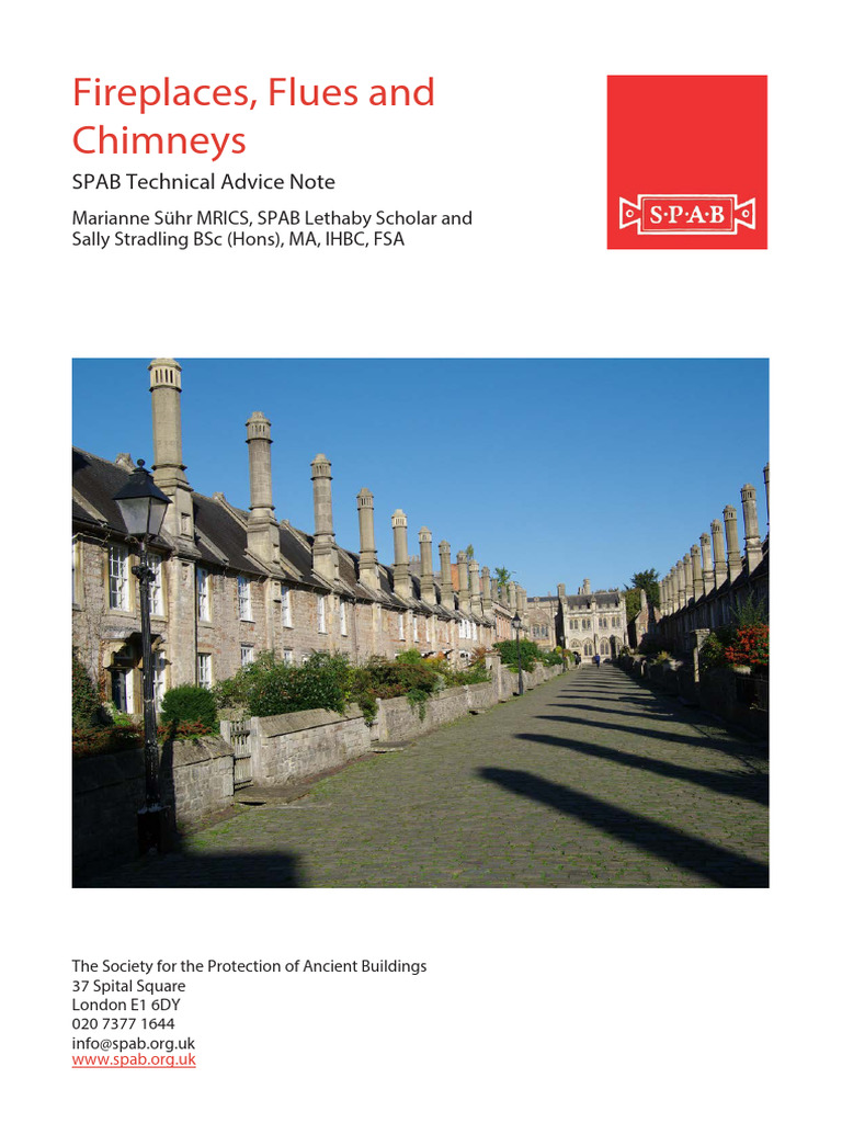 SPAB Technical Advice Note - Fireplaces, Flues and Chimneys | PDF