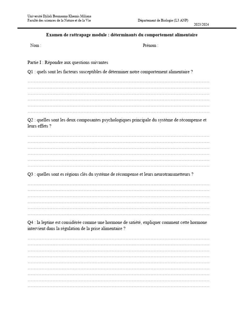 Examen de Rattrapage DCA | PDF