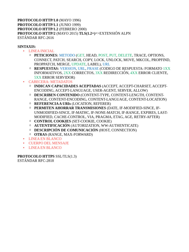 PROTOCOLO HTTP | PDF