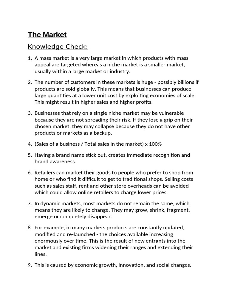 how the market works | PDF